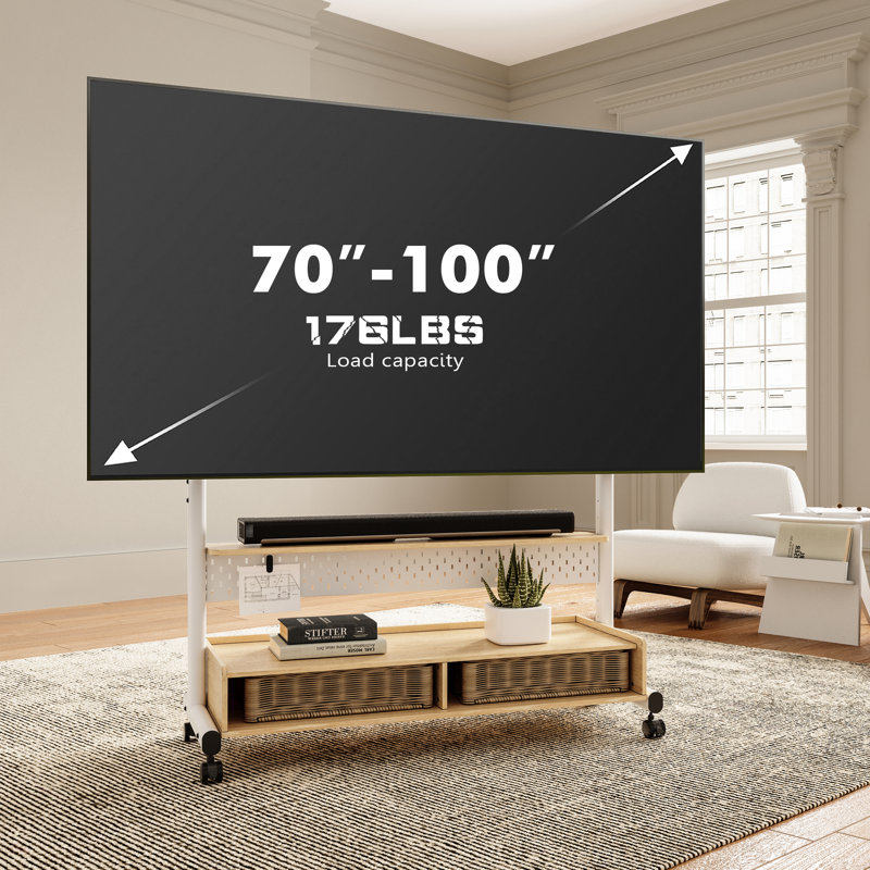 Modern rolling tv stand store